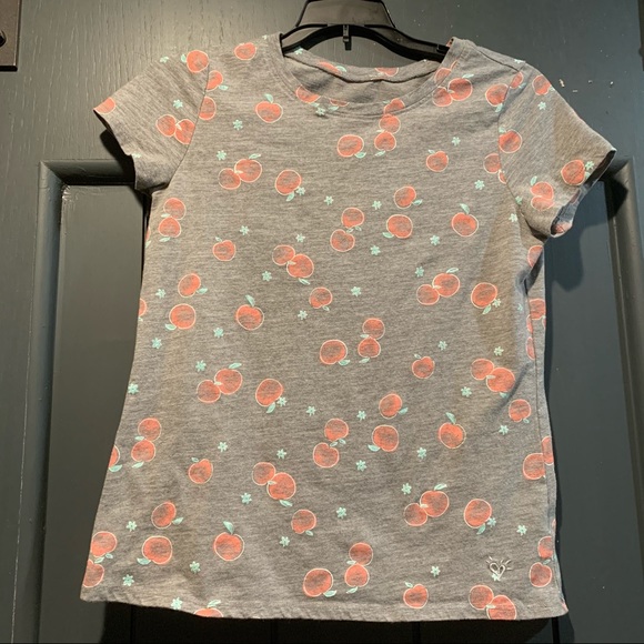Justice | Shirts & Tops | Justice Girls Short Sleeve Cherry Gray Tshirt ...